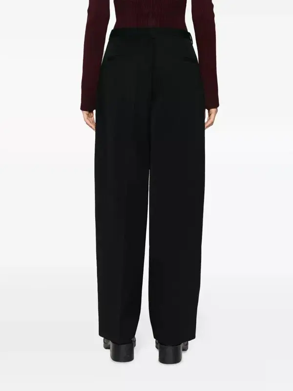 JIL SANDER Pleated Cotton-wool Tailored Trousers