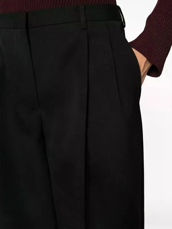 JIL SANDER Pleated Cotton-wool Tailored Trousers