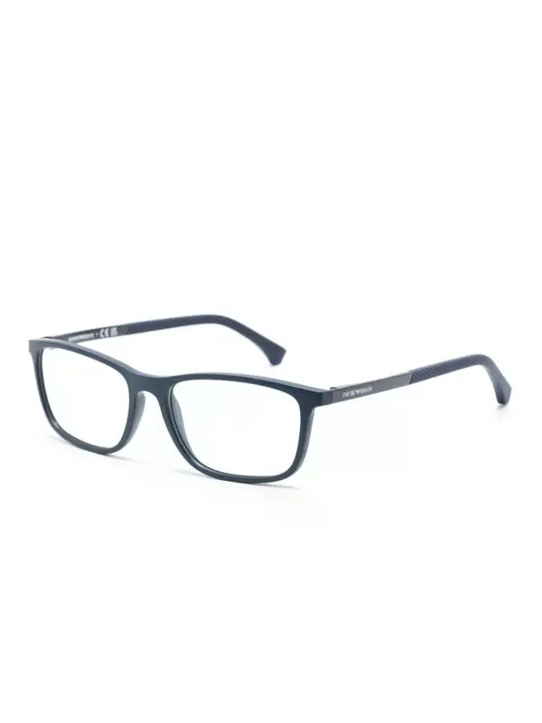 Emporio Armani Rectangle-frame Glasses - Blue
