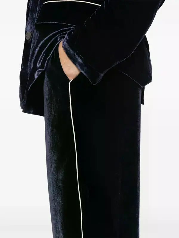 PIERRE-LOUIS MASCIA Navy Velvet Trousers
