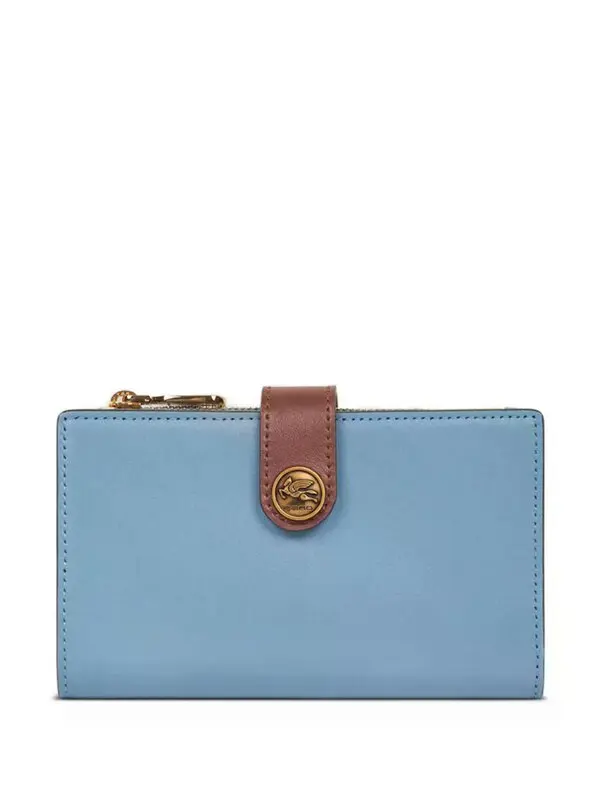 Etro Pegaso-motif Leather Wallet - Blue