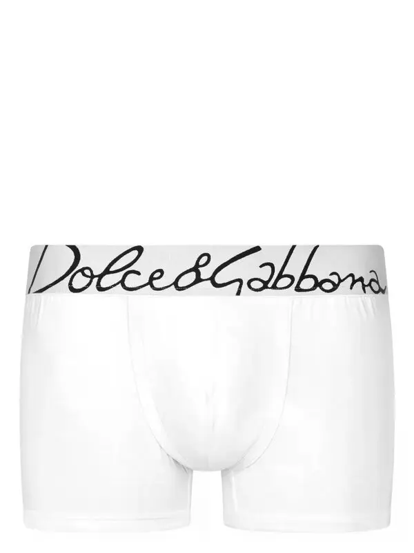 Dolce & Gabbana Logo-waistband Jersey Boxers - White