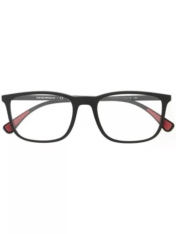 Emporio Armani Square Frame Glasses - Black