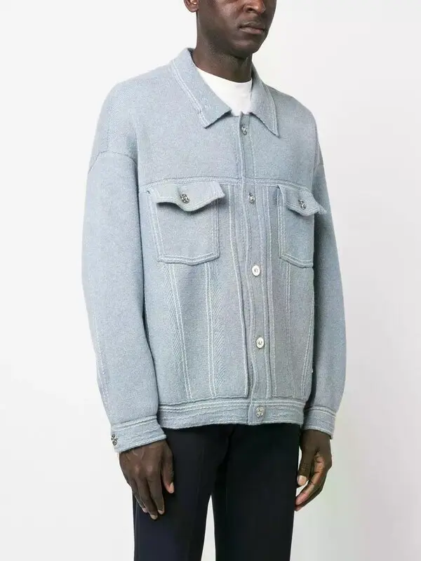 BARRIE Oversized Denim Jacket - Blue