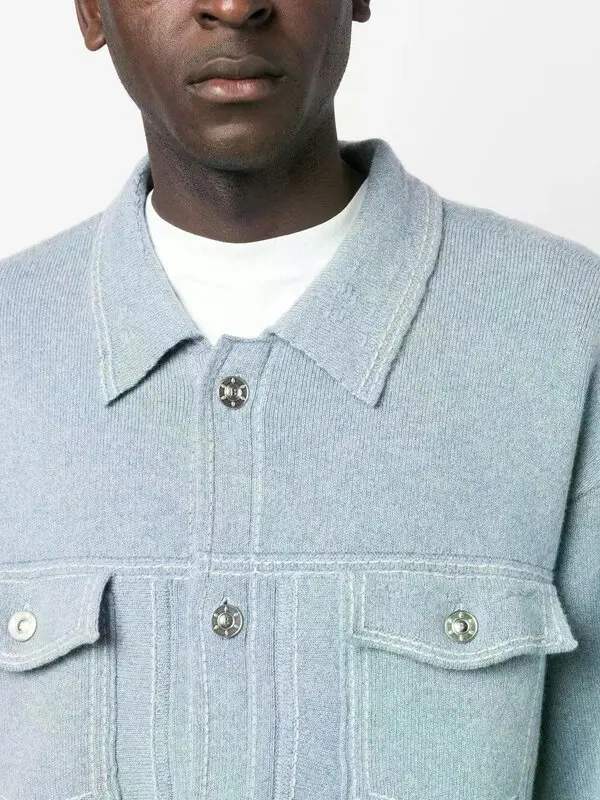 BARRIE Oversized Denim Jacket - Blue