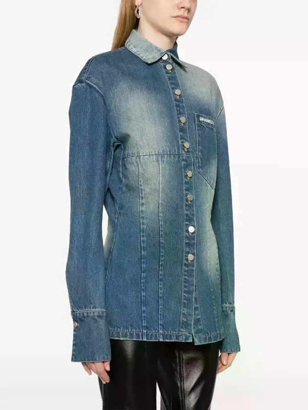 GROUND ZERO Long-sleeve Denim Shirt
