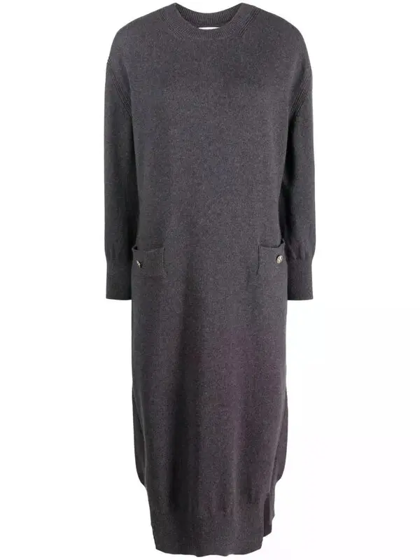 BARRIE Iconic Knit Midi Dress - Grey
