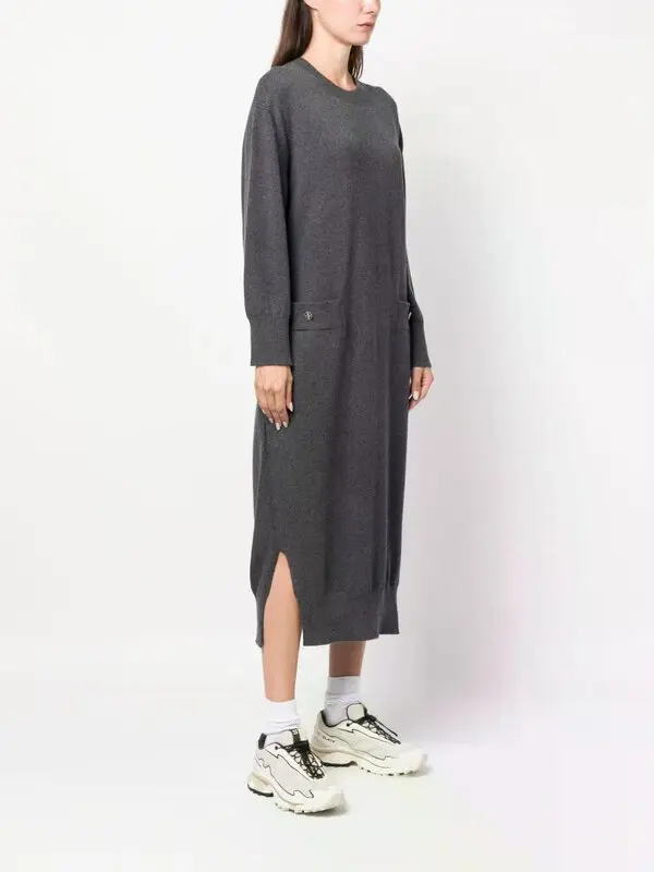BARRIE Iconic Knit Midi Dress - Grey