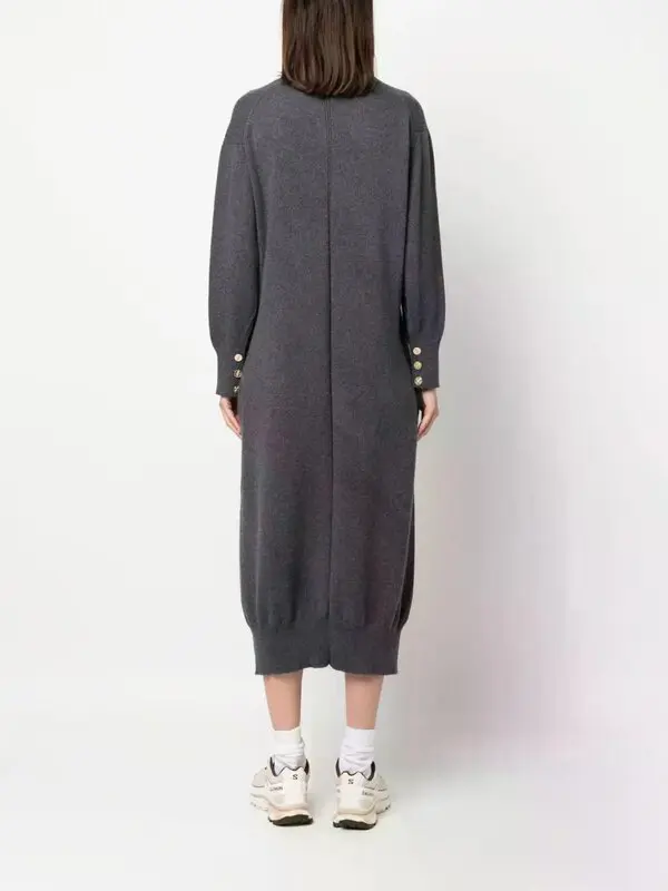 BARRIE Iconic Knit Midi Dress - Grey