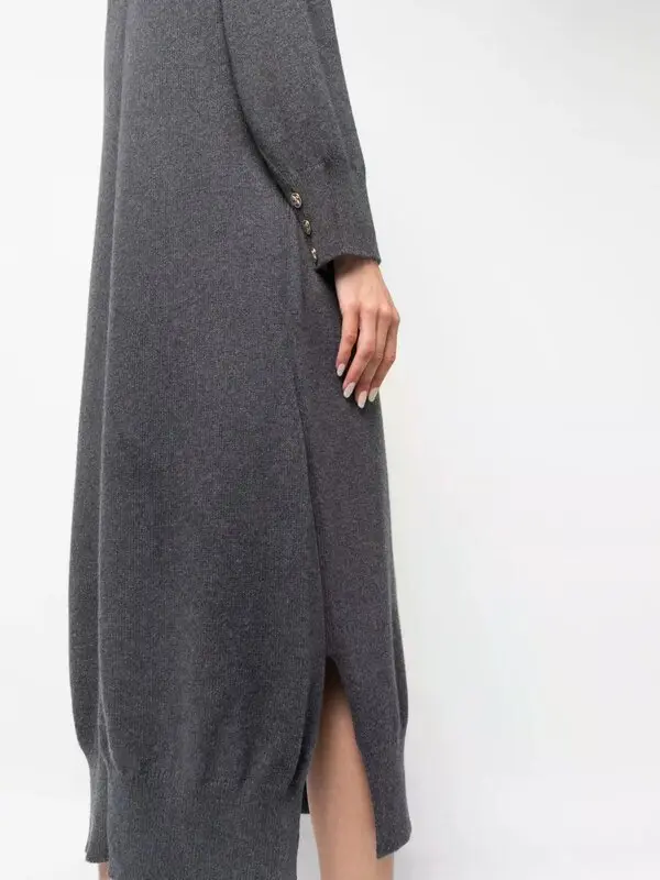 BARRIE Iconic Knit Midi Dress - Grey
