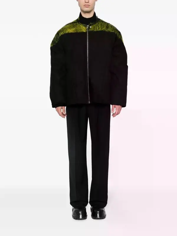 Rick Owens Brushed-effect Panelled Padded Jacket
