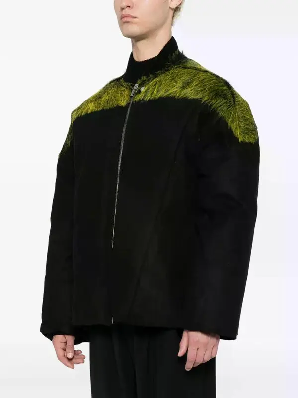 Rick Owens Brushed-effect Panelled Padded Jacket