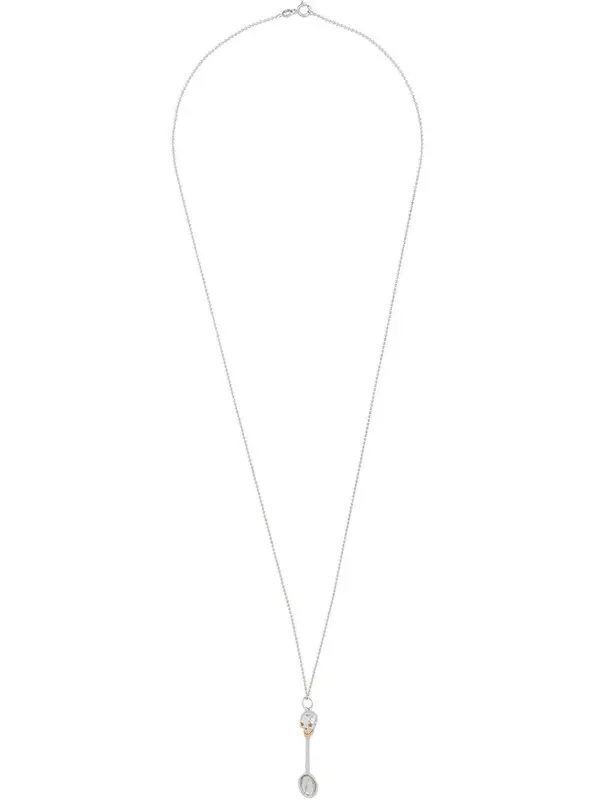 TRUE ROCKS Skull High Bump Necklace - Silver