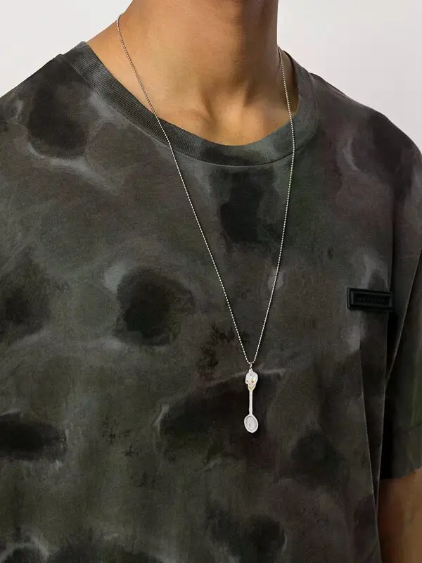 TRUE ROCKS Skull High Bump Necklace - Silver