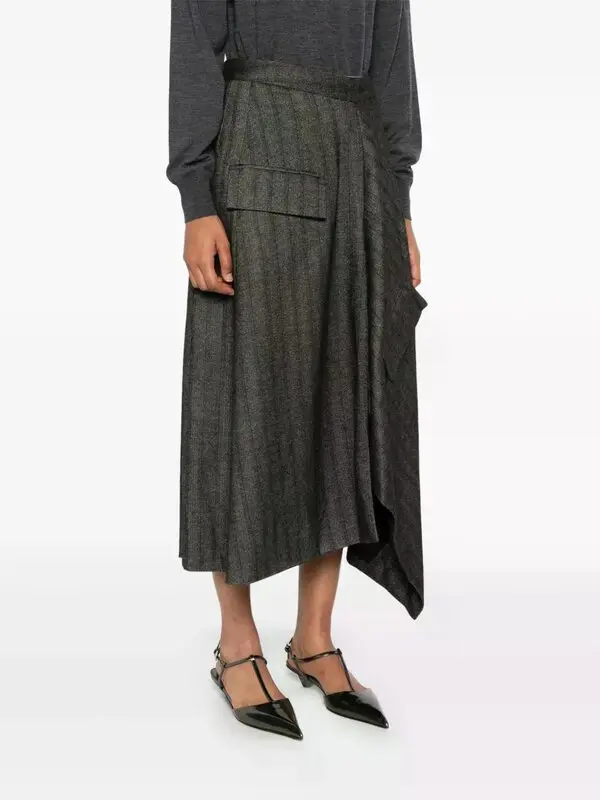 Remain Birger Christensen Striped Draped Skirt