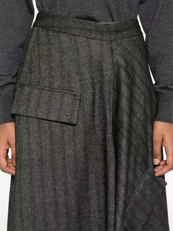 Remain Birger Christensen Striped Draped Skirt