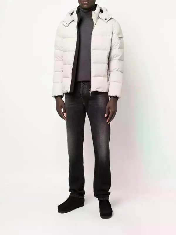 MOORER Padded Zip-up Hooded Down Jacket