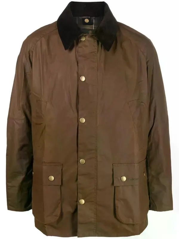 Barbour Ashby Press-stud Wax Jacket - Brown