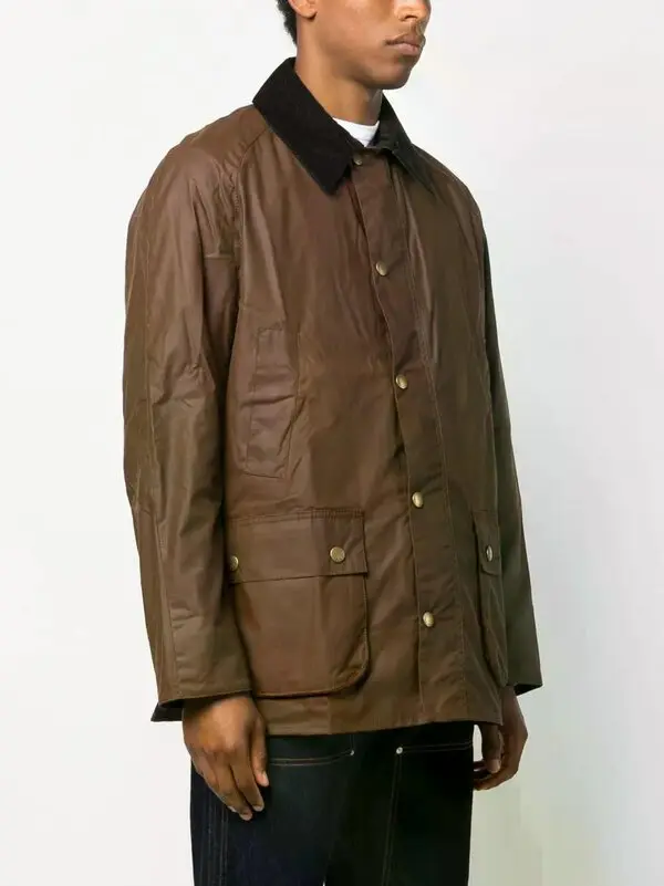 Barbour Ashby Press-stud Wax Jacket - Brown