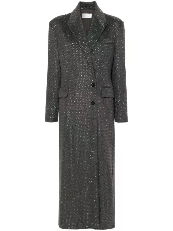 Giuseppe Di Morabito Rhinestone-embellished Wool-blend Overcoat
