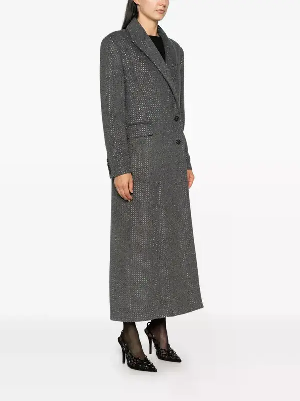 Giuseppe Di Morabito Rhinestone-embellished Wool-blend Overcoat