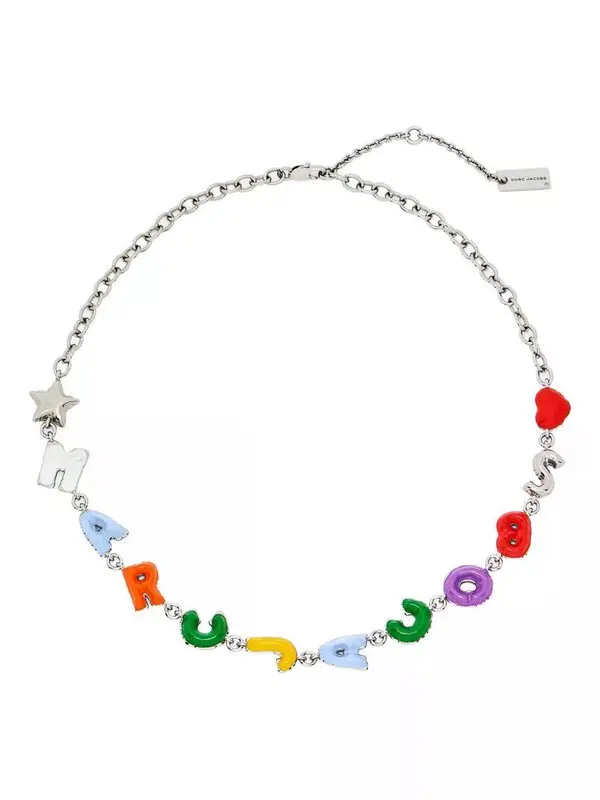 Marc Jacobs Enamel Balloon Pendant Necklace - Silver