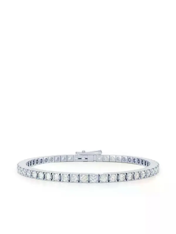 LOEV 18kt White Gold Diamond Tennis Bracelet - Silver