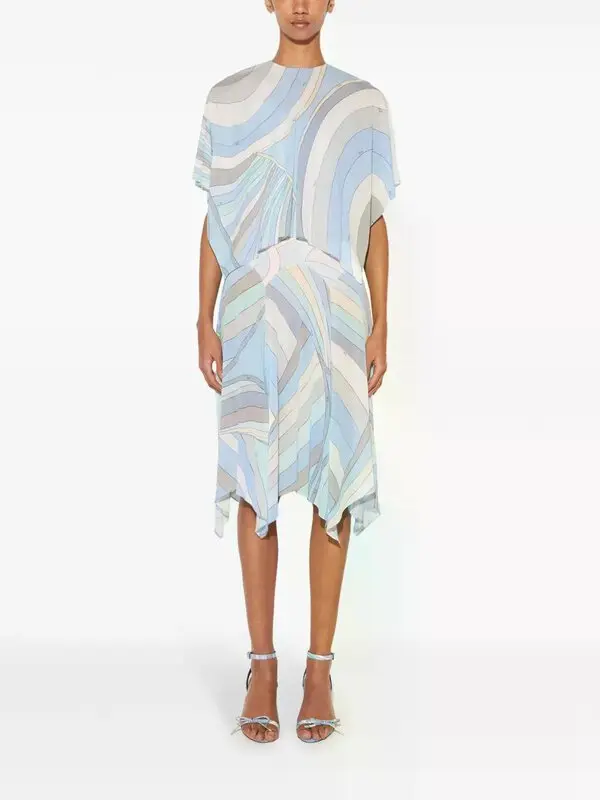 Emilio Pucci Iride-print Layered Dress