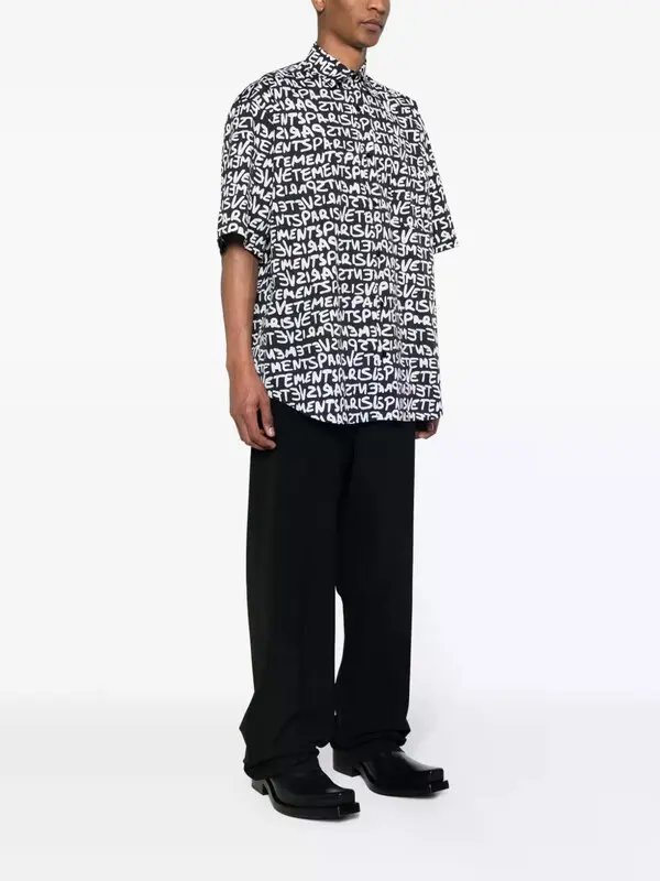 Vetements Logo-print Cotton Shirt