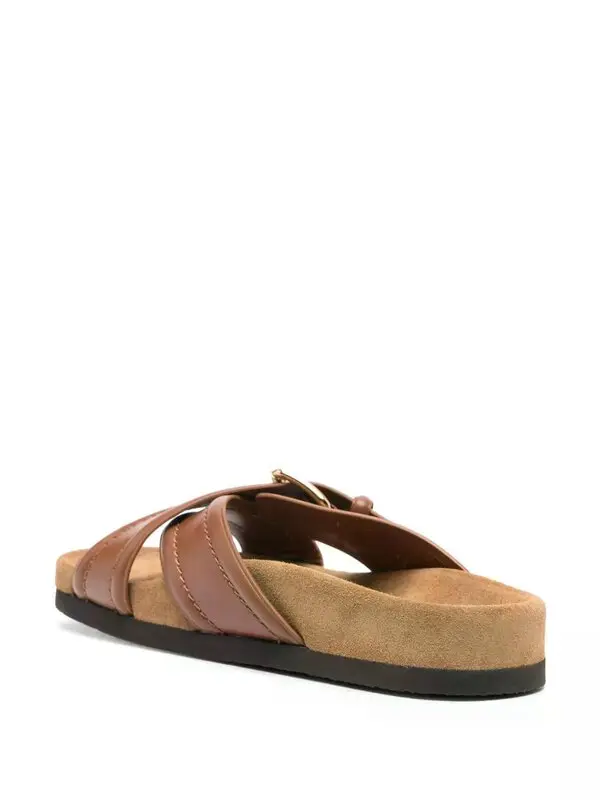 Valentino Garavani Vlogo Signature Buckle Sandals - Brown