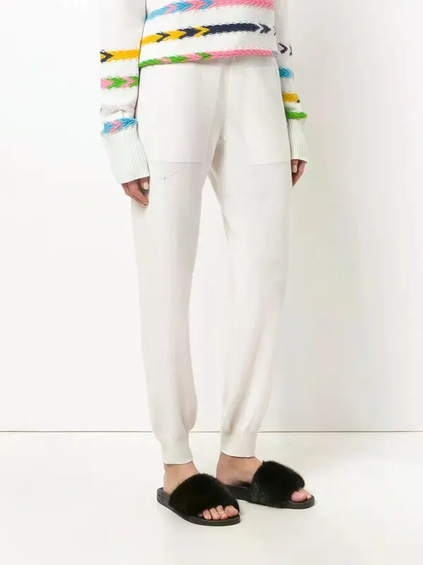 BARRIE Romantic Timeless Cashmere Jogging Trousers - White