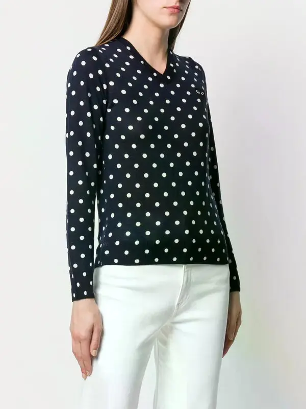Play Comme Des Garcon Polka-dot Knit Sweater