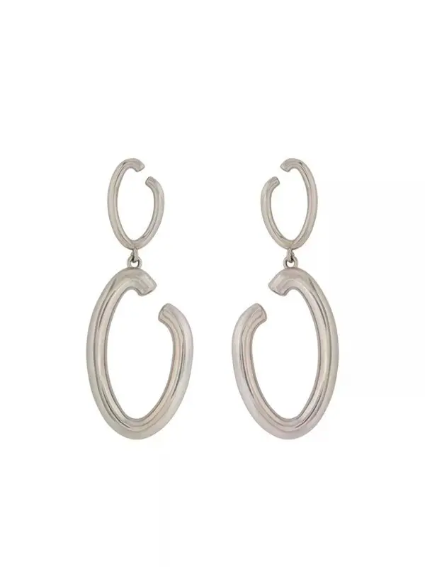 Oscar De La Renta Signature O Hoop Earrings - Silver