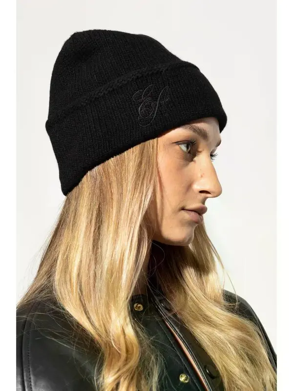 Emporio Armani Embroidered-logo Wool Beanie
