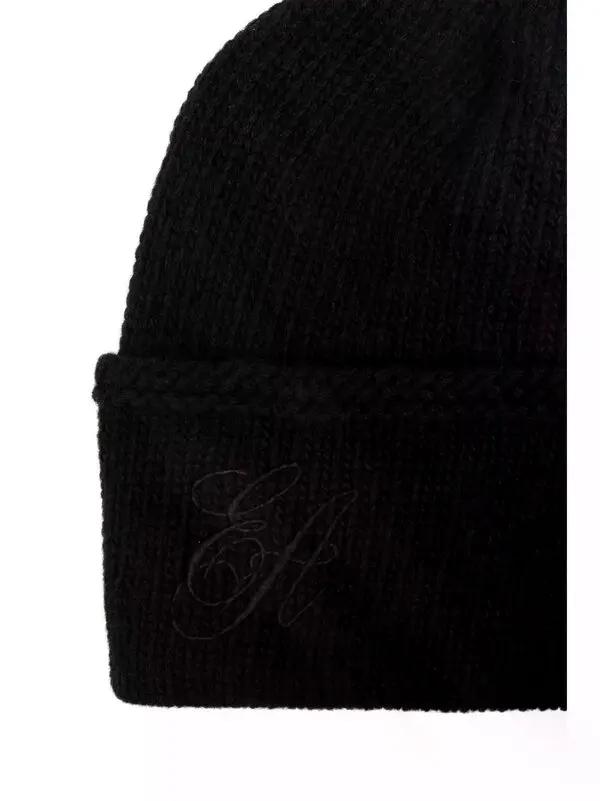 Emporio Armani Embroidered-logo Wool Beanie