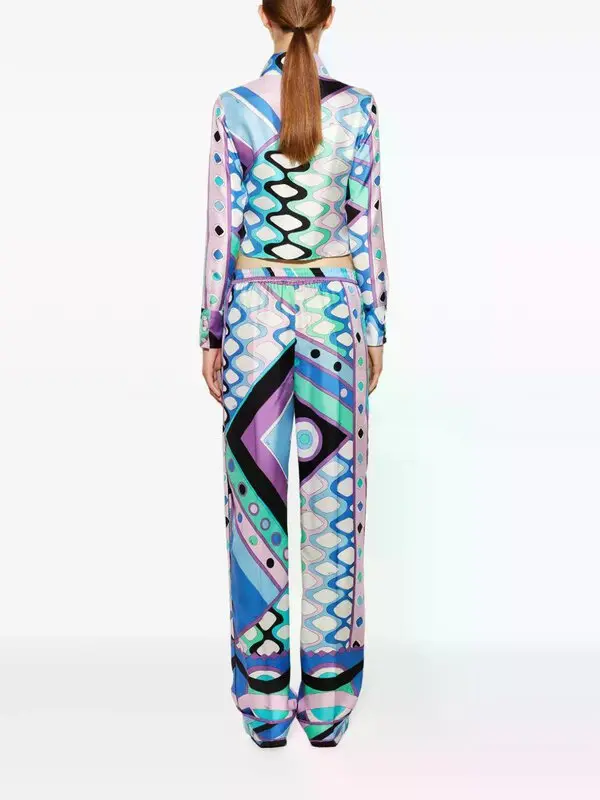 Emilio Pucci Vivara-print Silk Trousers