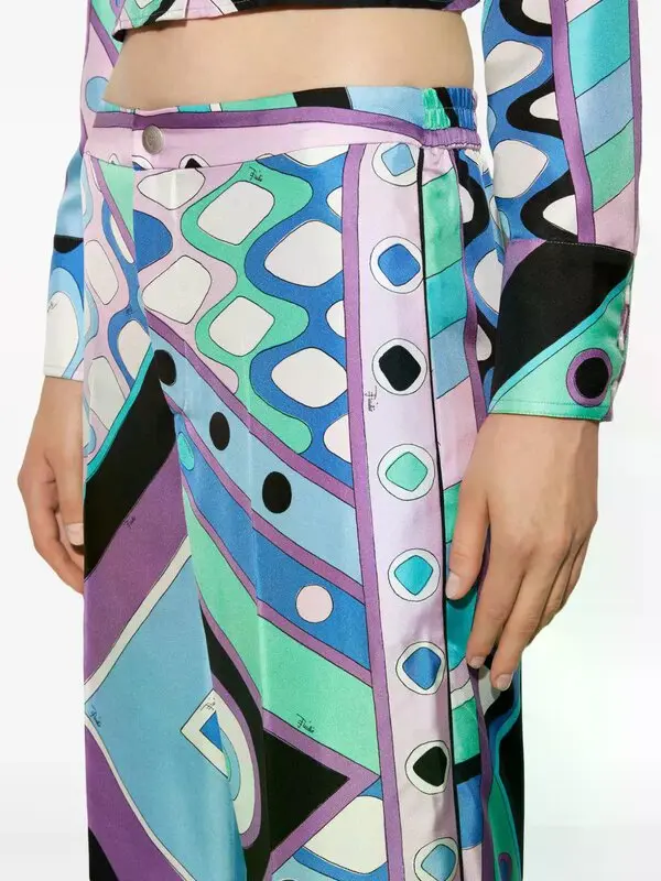 Emilio Pucci Vivara-print Silk Trousers