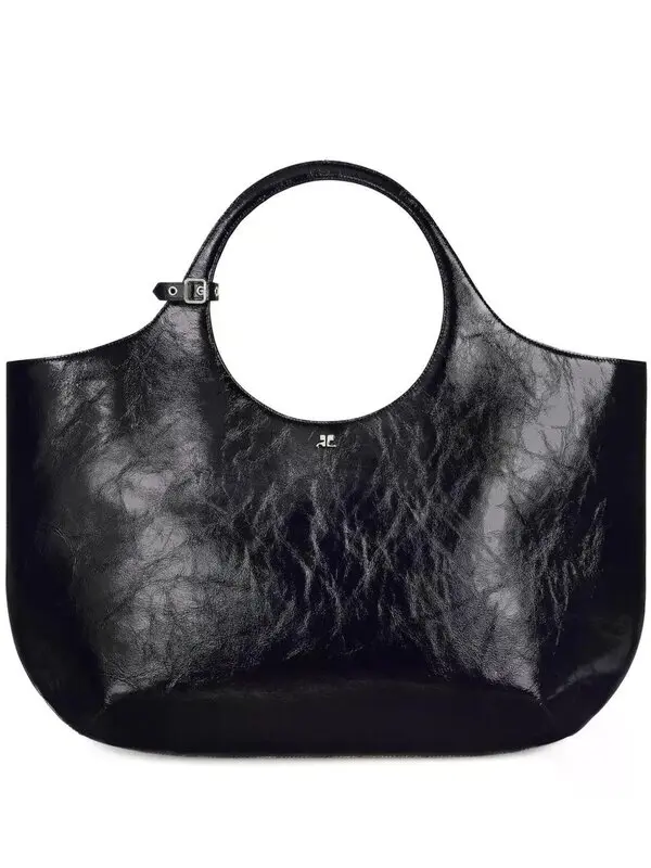COURREGES Large Holy Handbag - Black