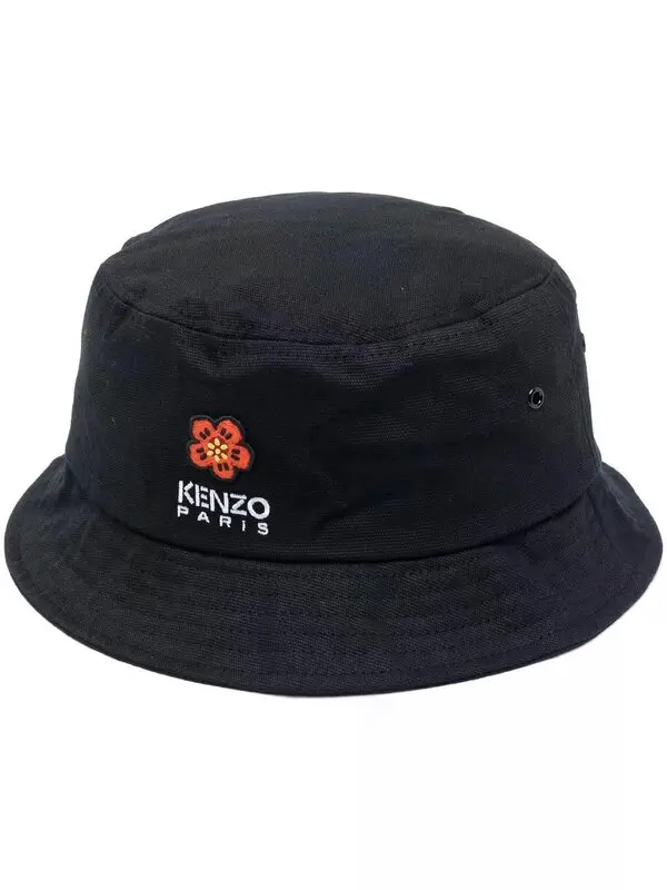 Kenzo Embroidered Logo Bucket Hat - Black