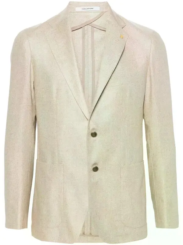 Tagliatore Single-breasted Silk Blazer