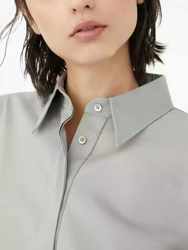 Brunello Cucinelli Spread-collar Long-sleeve Shirt