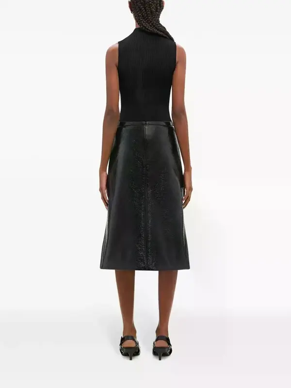 COURREGES Contrast Frame Ribbed Tank Top