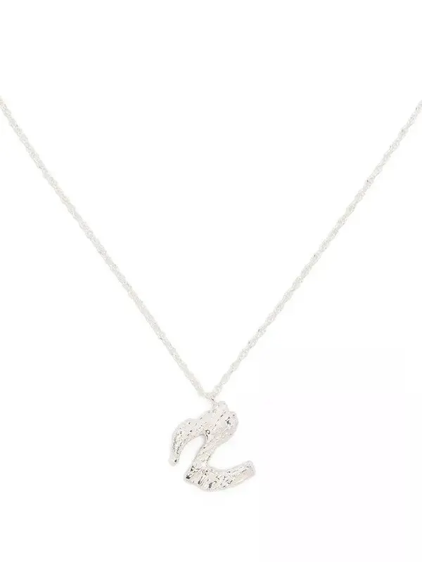 LOVENESS LEE Z Alphabet Pendant Necklace - Silver
