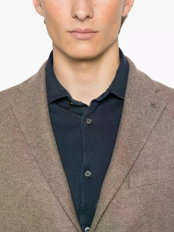 Tagliatore Single-breasted Blazer - Brown