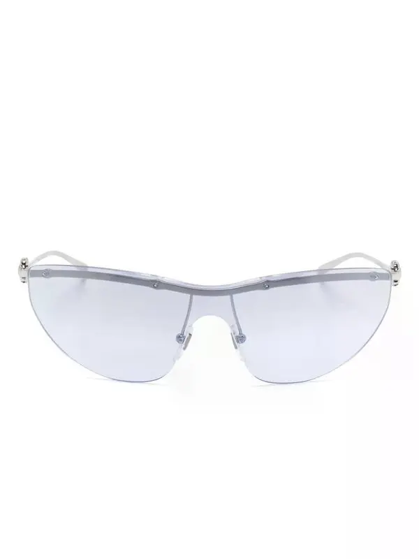 Gucci Wraparound-frame Sunglasses - Silver