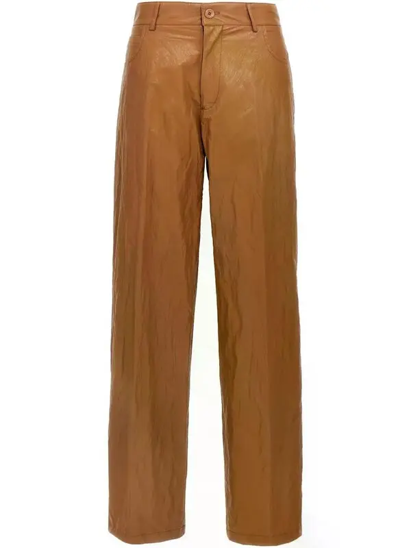 NUDE Leather-effect Trousers