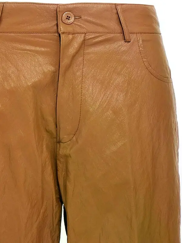 NUDE Leather-effect Trousers