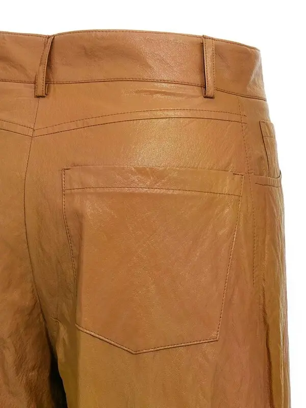 NUDE Leather-effect Trousers