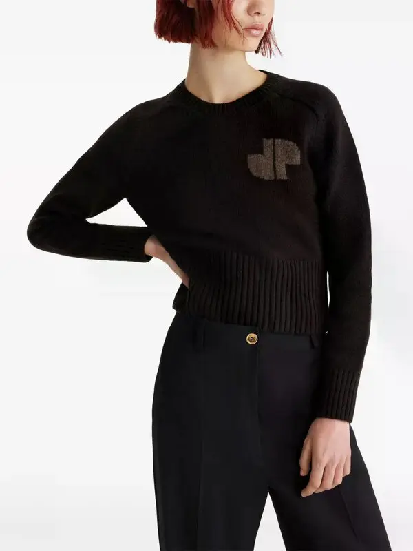 PATOU Intarsia-knit Logo Cashmere Sweater