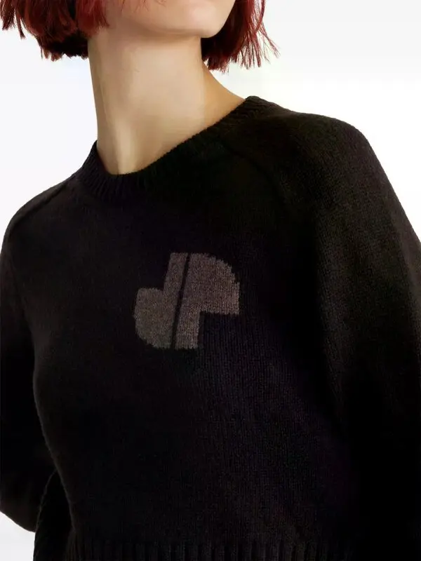 PATOU Intarsia-knit Logo Cashmere Sweater